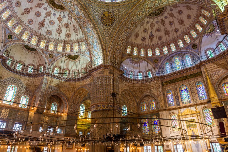 Inside the Blue Mosque stock photo. Image of sacrosanct - 43941076