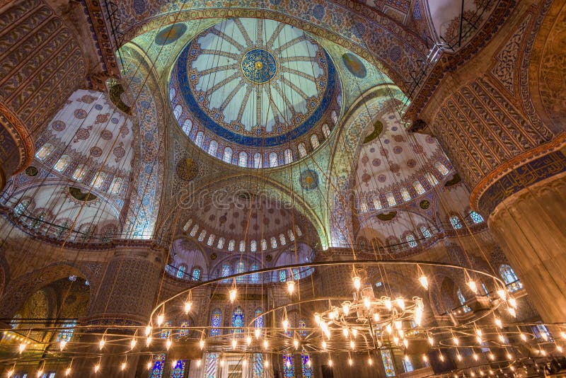 Inside the Blue Mosque stock photo. Image of sacrosanct - 43941076