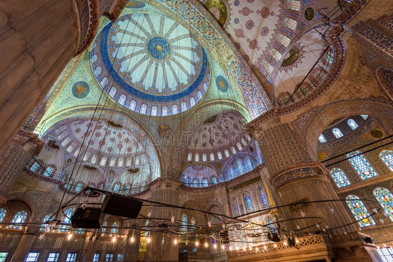 Inside the Blue Mosque stock photo. Image of sacrosanct - 43941076