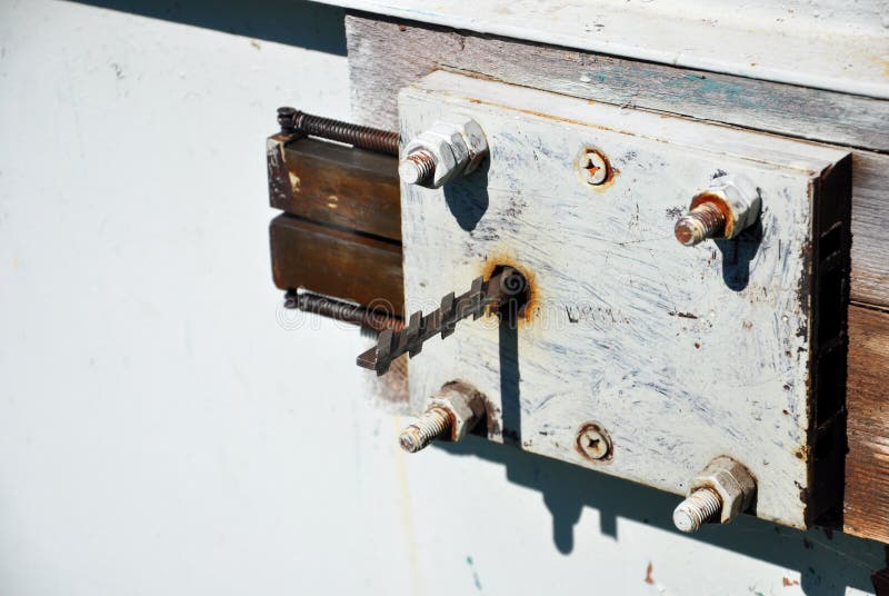 The Inside of the Bolt Lock with a Key Stock Photo - Image of ...