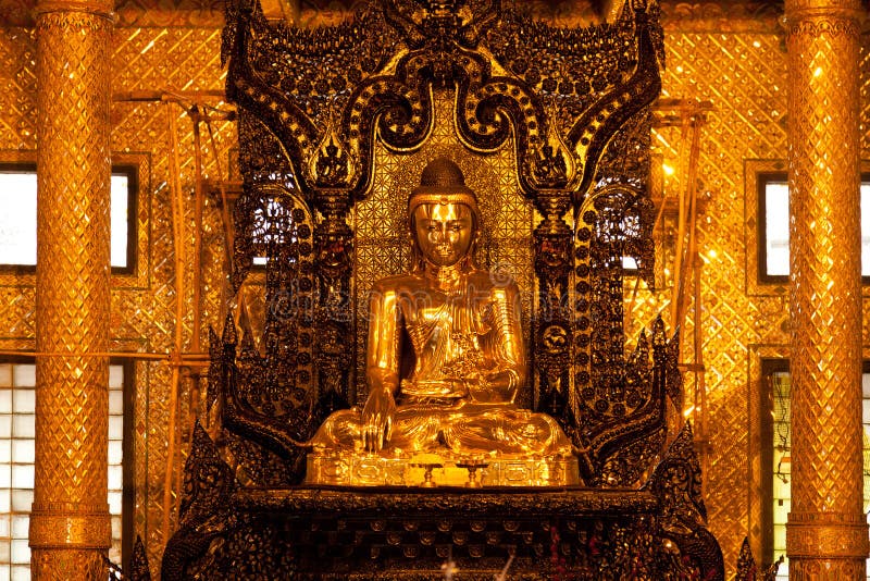 Inside Botataung Pagoda, Yangon Stock Image - Image of myanmar, buddha ...