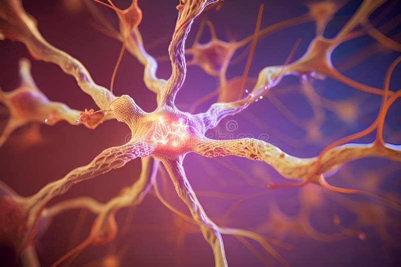 Concept of Neurons and Nervous System Stock Illustration - Illustration ...