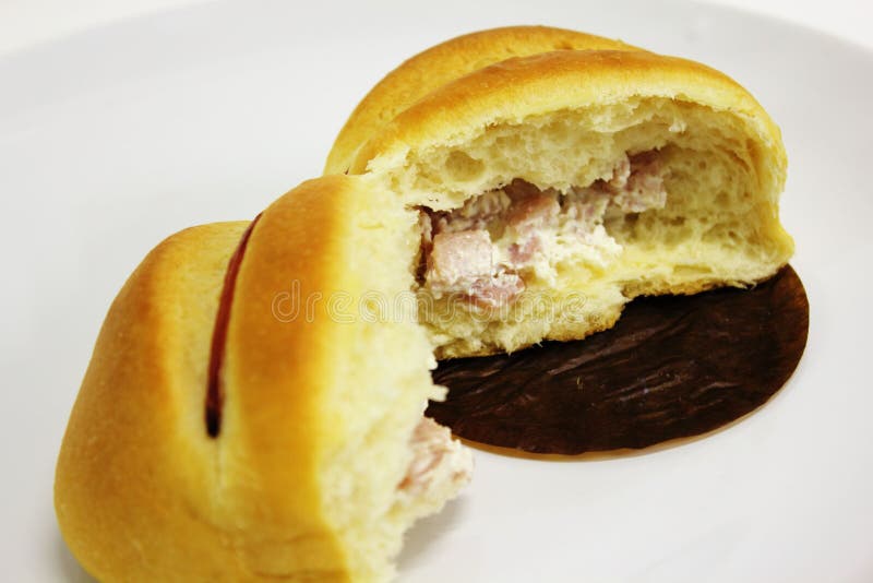 Soft white bread roll stock image. Image of soft, food - 44759841