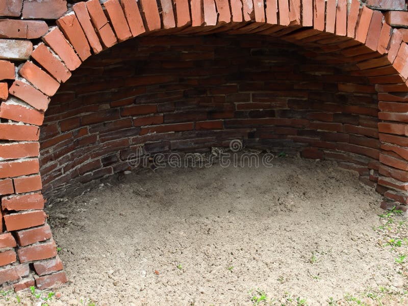 Inside of a brick cave stock illustration. Illustration of city - 321489525