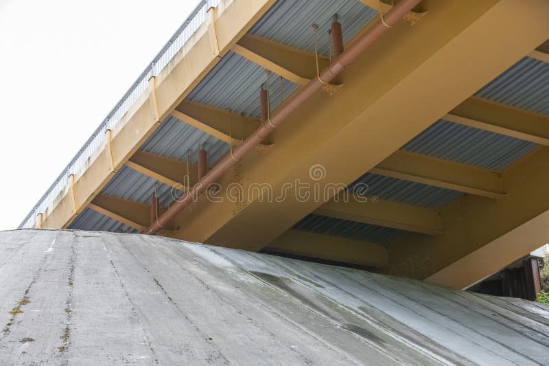 The inside of the bridge stock photo. Image of support - 330060628