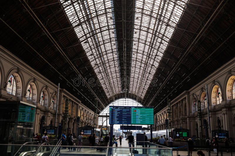Inside Budapest Railway Station, Hungary Editorial Image - Image of ...