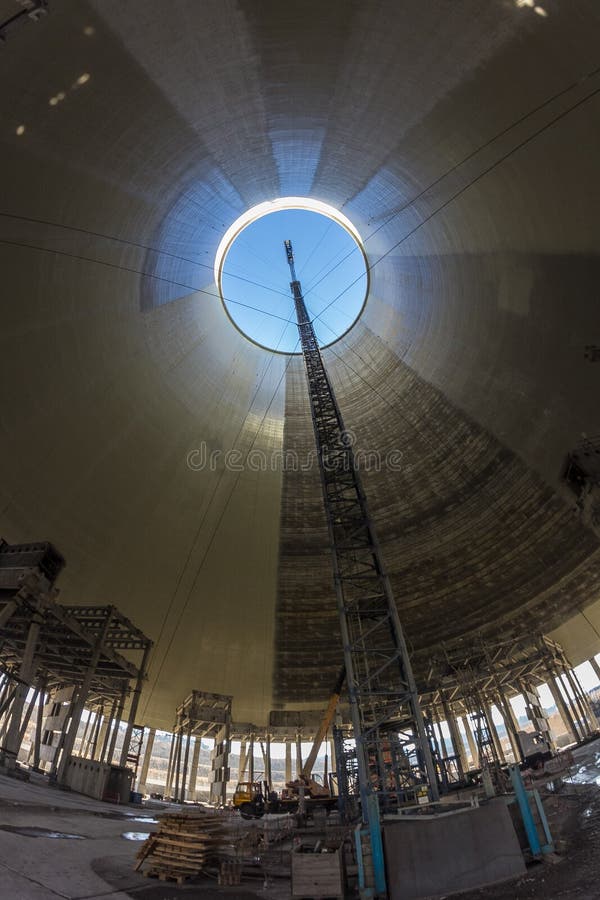 Construction of New Cooling Tower of Nuclear Power Plant Stock Photo ...