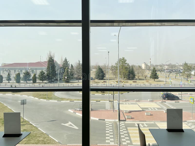 A Inside Building Window Wall Panorama, Modern Background Panorama ...