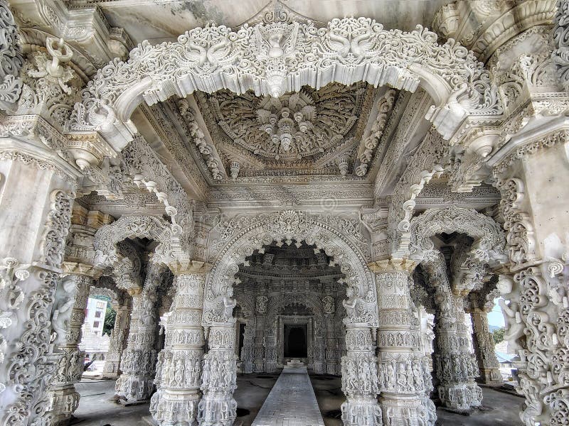 Inside of a Built with White Marble and Beautiful Design Over the ...