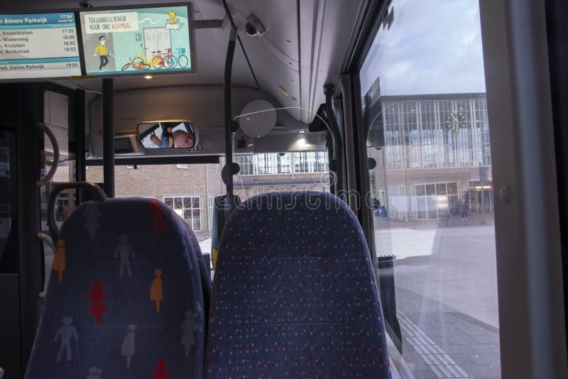 Inside a Bus at the Amstel Station at Amsterdam the Netherlands 11-3 ...