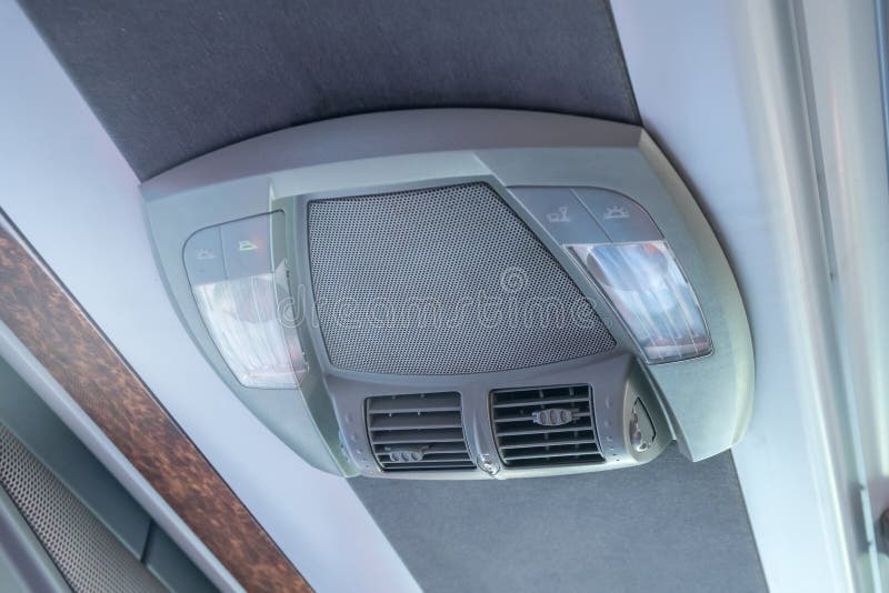 Inside Bus Components, Steering Wheel, Air Conditioned Control Button ...