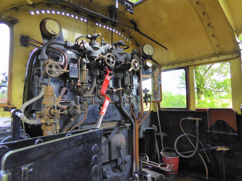 The Controls of a Steam Locomotive Stock Image - Image of locomotive ...