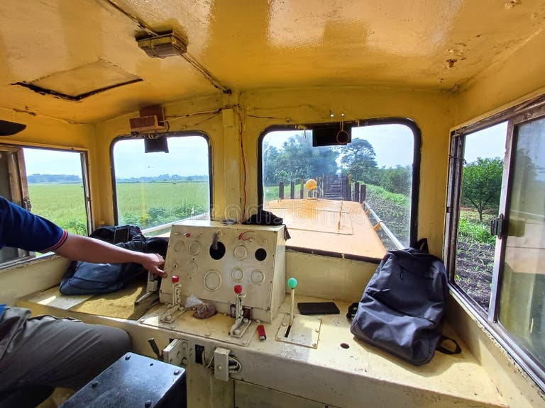 Inside the Cab of a Sugarcane Locomotive Stock Photo - Image of nature ...