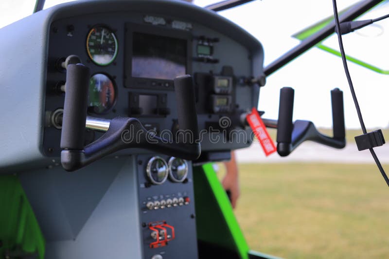 Inside Cabin of a Small Private Propeller Plane Stock Photo - Image of ...