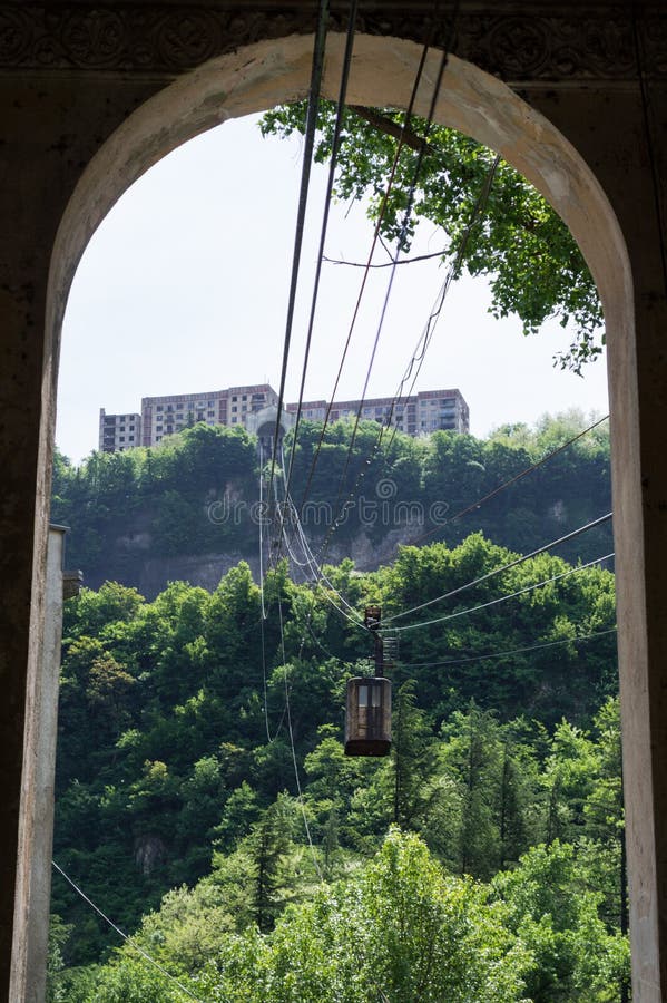 Inside a Cable Car Station in Mining Town Chiatura, Georgia Stock Image ...