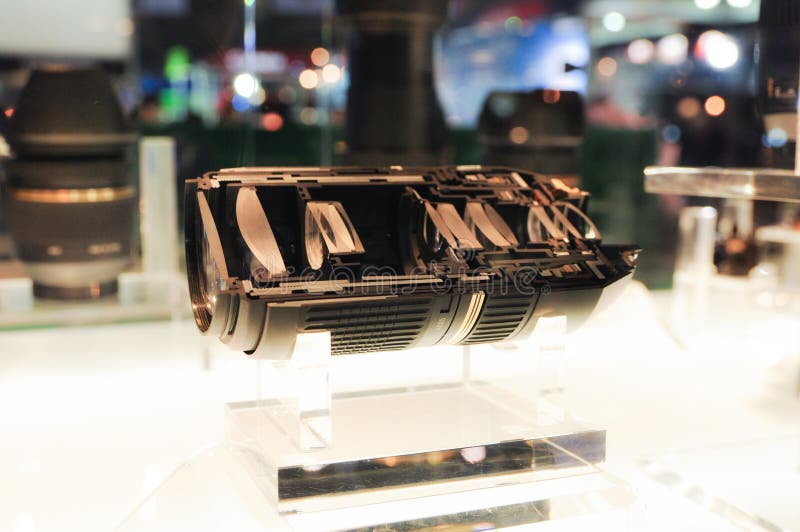 Macro View of the Inside of a Camera Lens Stock Image - Image of blades ...