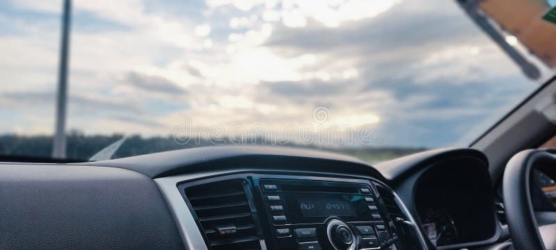 Inside Car Cabinet while Sunset Stock Photo - Image of enjoy, inside ...