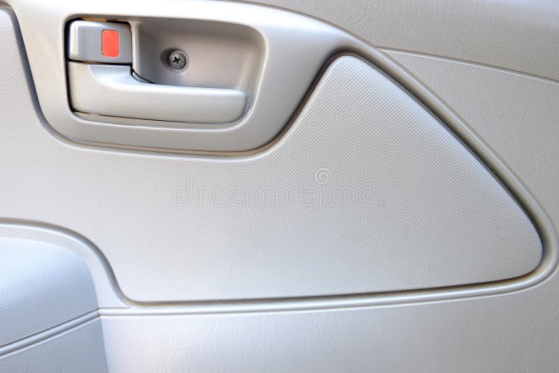 Inside Car Door Lock Beige Color Close Up, Background Stock Image ...