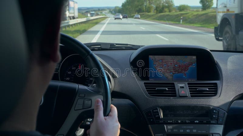 Inside a Car. a GPS Module is on Stock Footage - Video of speed, black ...