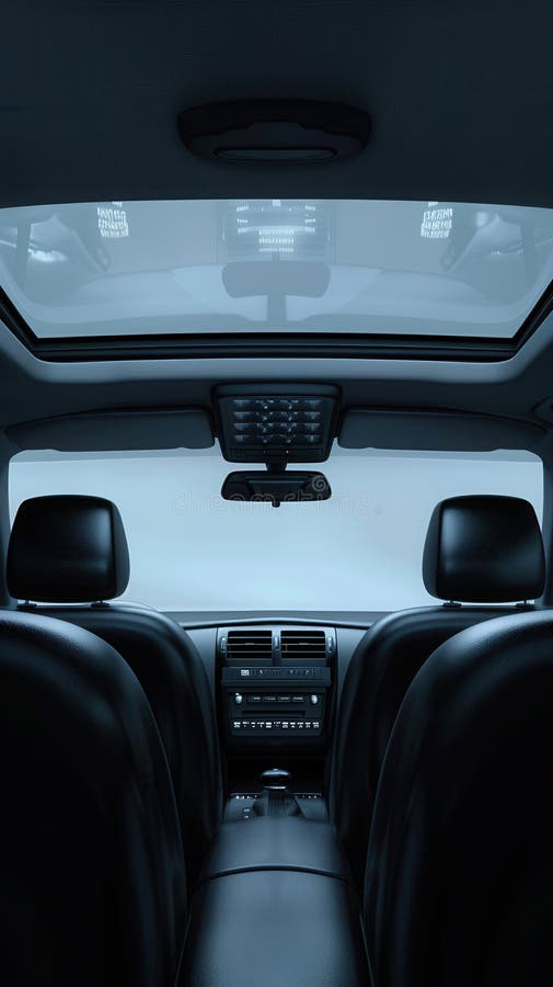 Inside the Car. High Detailed Plain Background Concept Stock Image ...