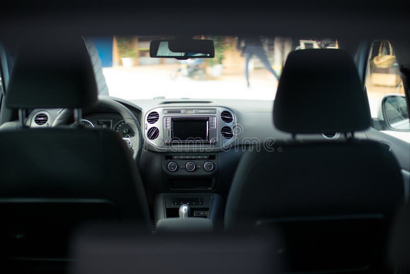 Inside a Car. Modern Car Interior Design. Stock Photo - Image of needle ...