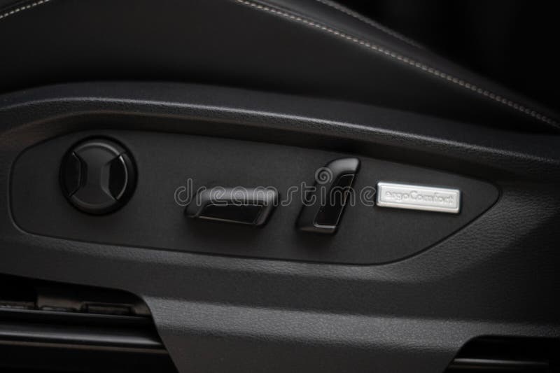 The Inside of a Car, Showing Its Controls and Manual Buttons Editorial ...