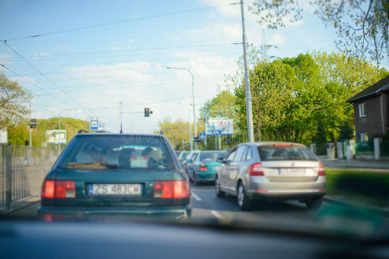 Inside Car Traffic Jam on Day Time Editorial Stock Photo - Image of ...