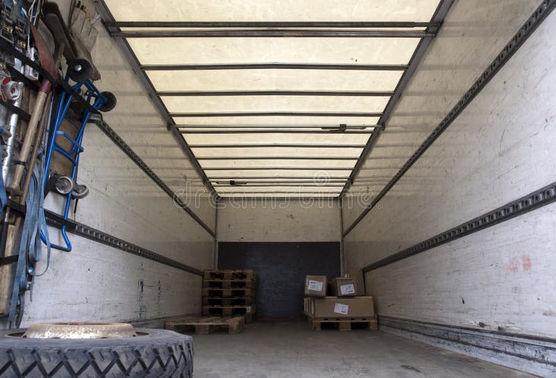 Inside cargo trailer stock photo. Image of shipping, inside - 17607386