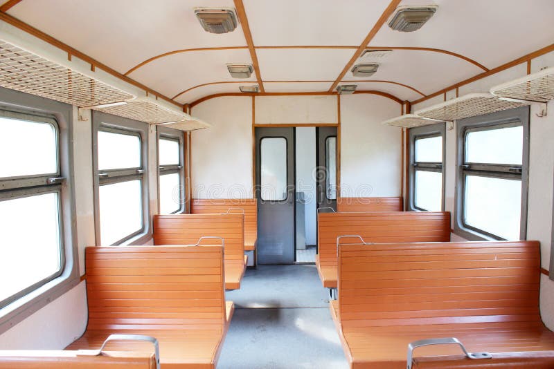 Inside of Carriage of Electric Train Stock Image - Image of freight ...