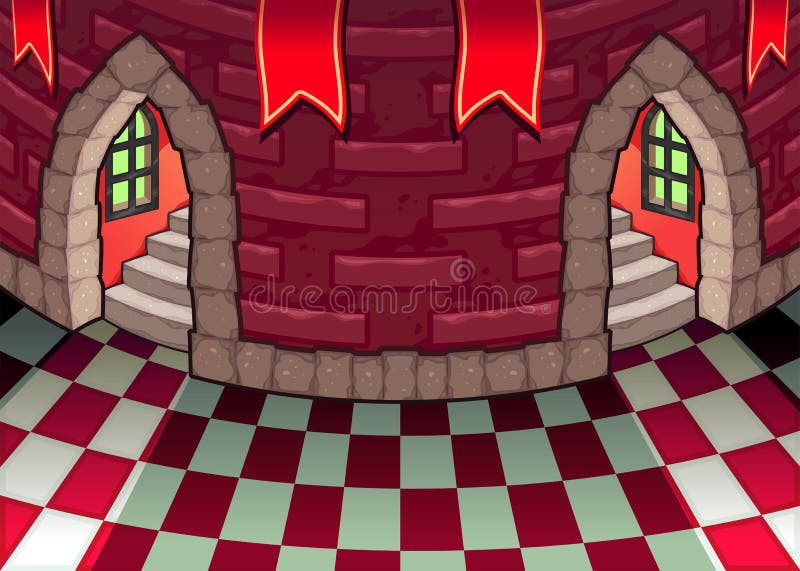 Inside the castle. stock vector. Illustration of floor - 30859388