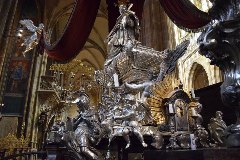 Inside of the Castle Prague Church Editorial Image - Image of religiin ...