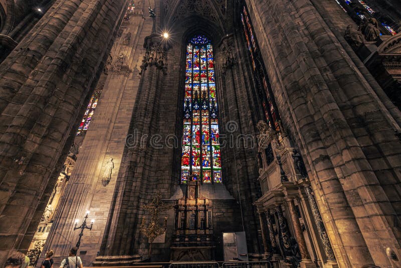 Inside the Cathedral of Milan Editorial Stock Photo - Image of biggest ...