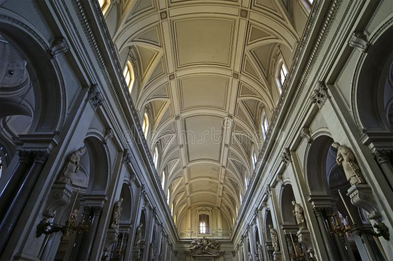 Inside the Cathedral of Palermo, Sicily, Southern Italy Editorial Stock ...