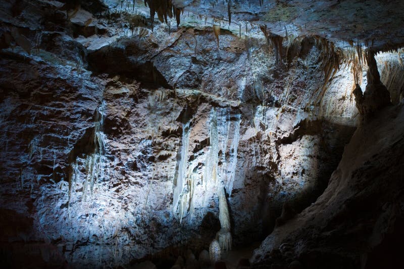Inside a cave stock photo. Image of adventure, stalactites - 26611006