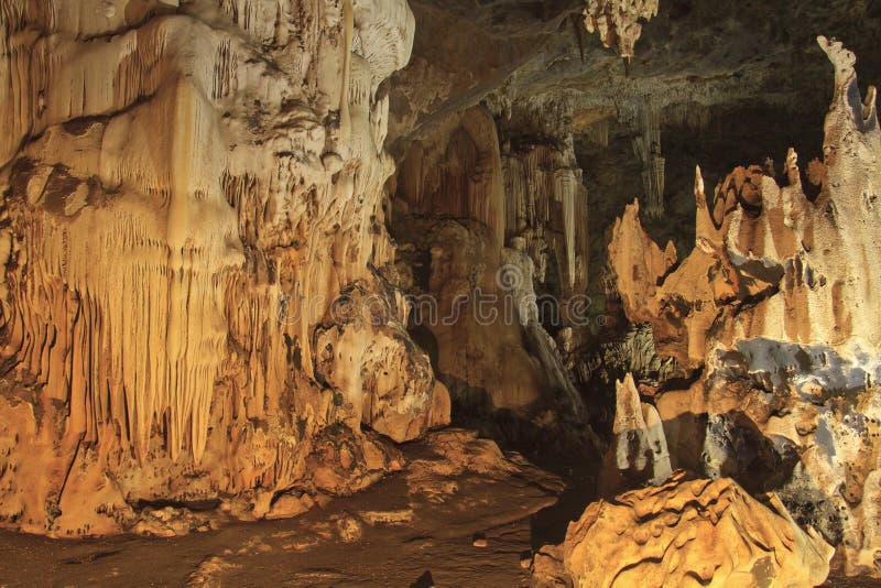 From The Inside Of The Cave You Can See The Houses Of The Village Stock ...