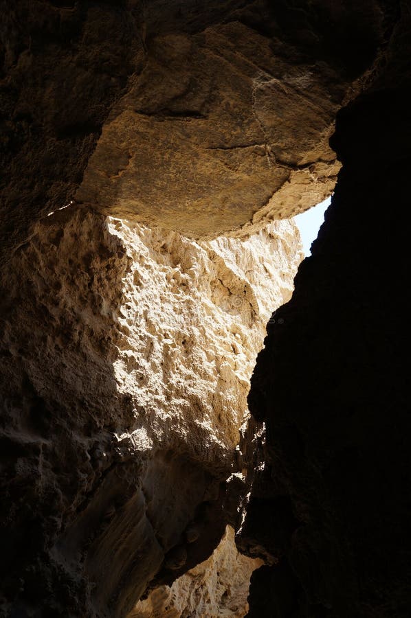 Inside a Cave Near the Dead Sea Shore Stock Photo - Image of land ...