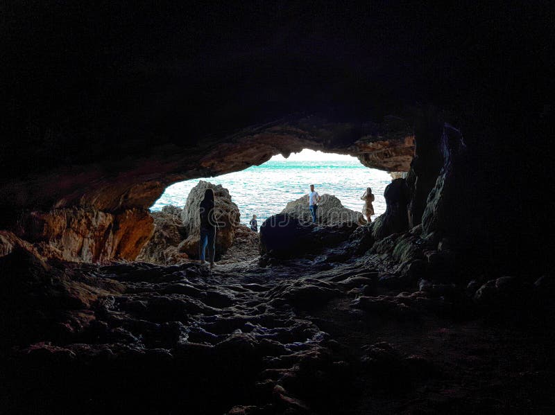 Inside the Cave Perspective Editorial Stock Image - Image of reflection ...