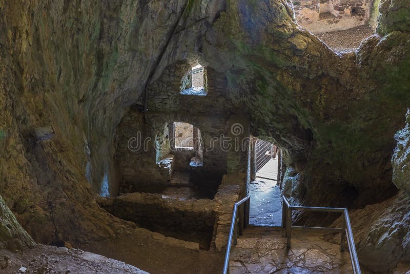 Inside the Cave of Predjama Castle Editorial Stock Image - Image of ...