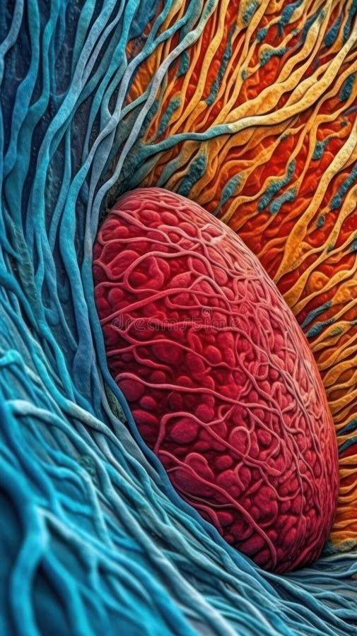 Inside a Cell: a Vivid View of the Golgi Apparatus . Stock Illustration ...