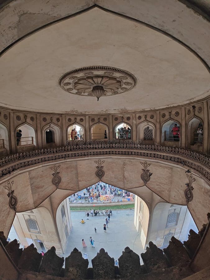 Inside Charminar, Hyderabad, 150degree View, Historical Monument ...