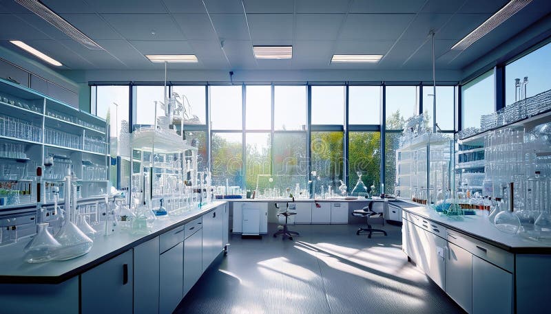 Inside a Chemistry Lab, AI Generated Stock Illustration - Illustration ...