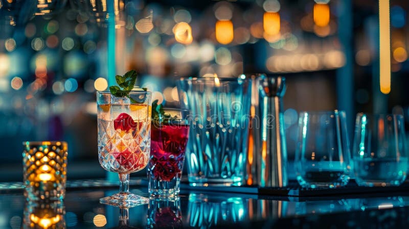 Inside a Chic and Modern Mocktail Bar with Unique Glassware and Decor ...
