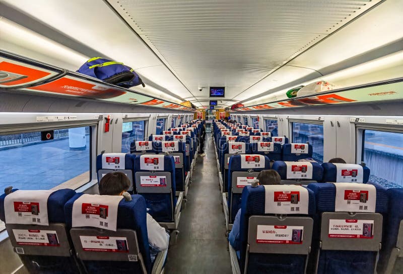 Interior of a Chinese High-speed Train Editorial Image - Image of ...