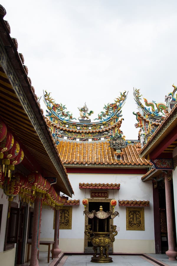 Inside of Chinese temple stock photo. Image of traditional - 77973096