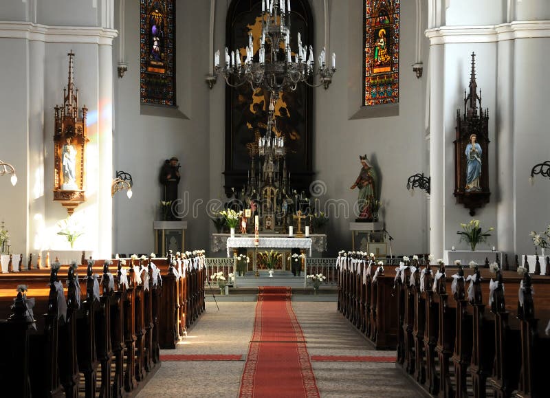 Inside a church stock image. Image of catholic, public - 4743457