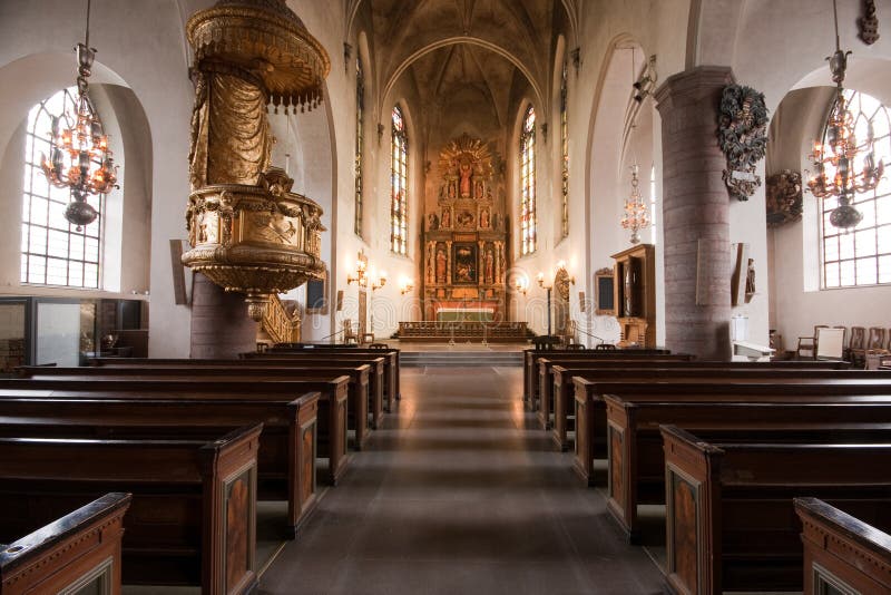 Inside the church. stock image. Image of bible, cross - 9014667