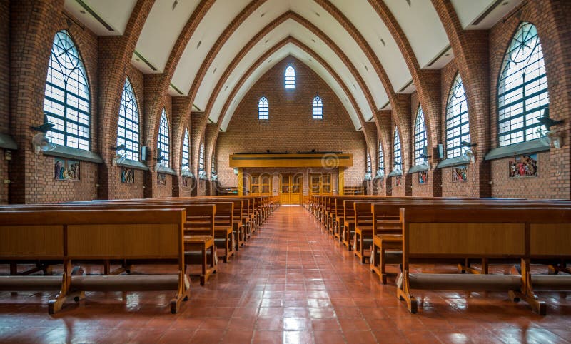 Inside a church stock photo. Image of perspective, floor - 60807166