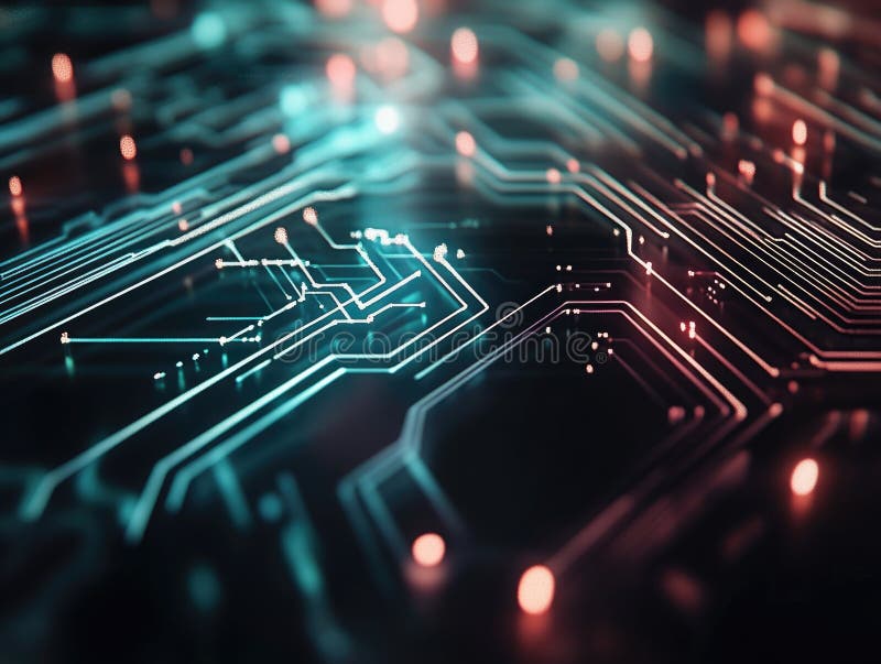 Inside a Circuit Board stock illustration. Illustration of silicon ...
