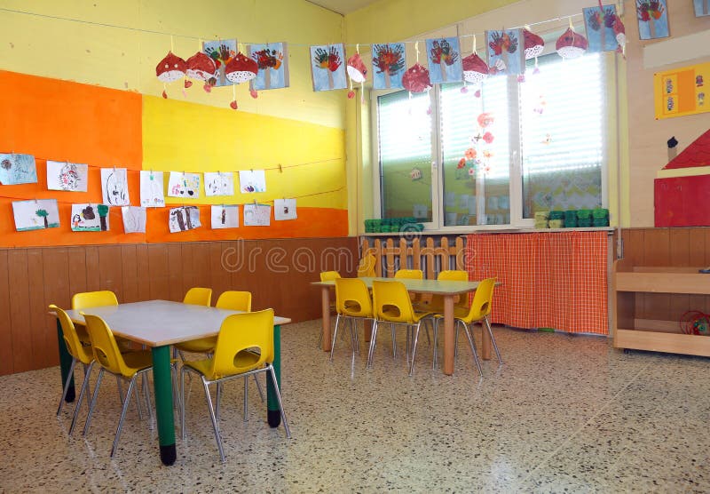 Inside a Classroom of a Kindergarden without People Stock Image - Image ...