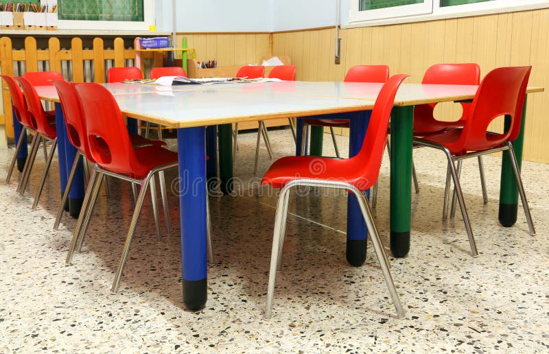 Inside a Classroom of a Preschool Stock Image - Image of center ...